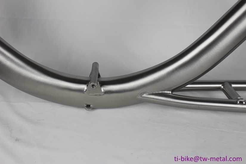 Titanium recumbent bicycle frame with brush surface - Buy Product on ...